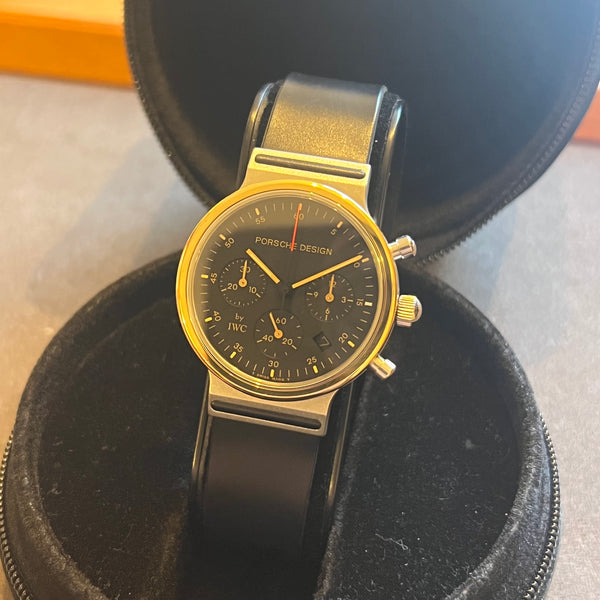 IWC Porsche Design Gold Bezel Chronograph Quartz Full Set 3720