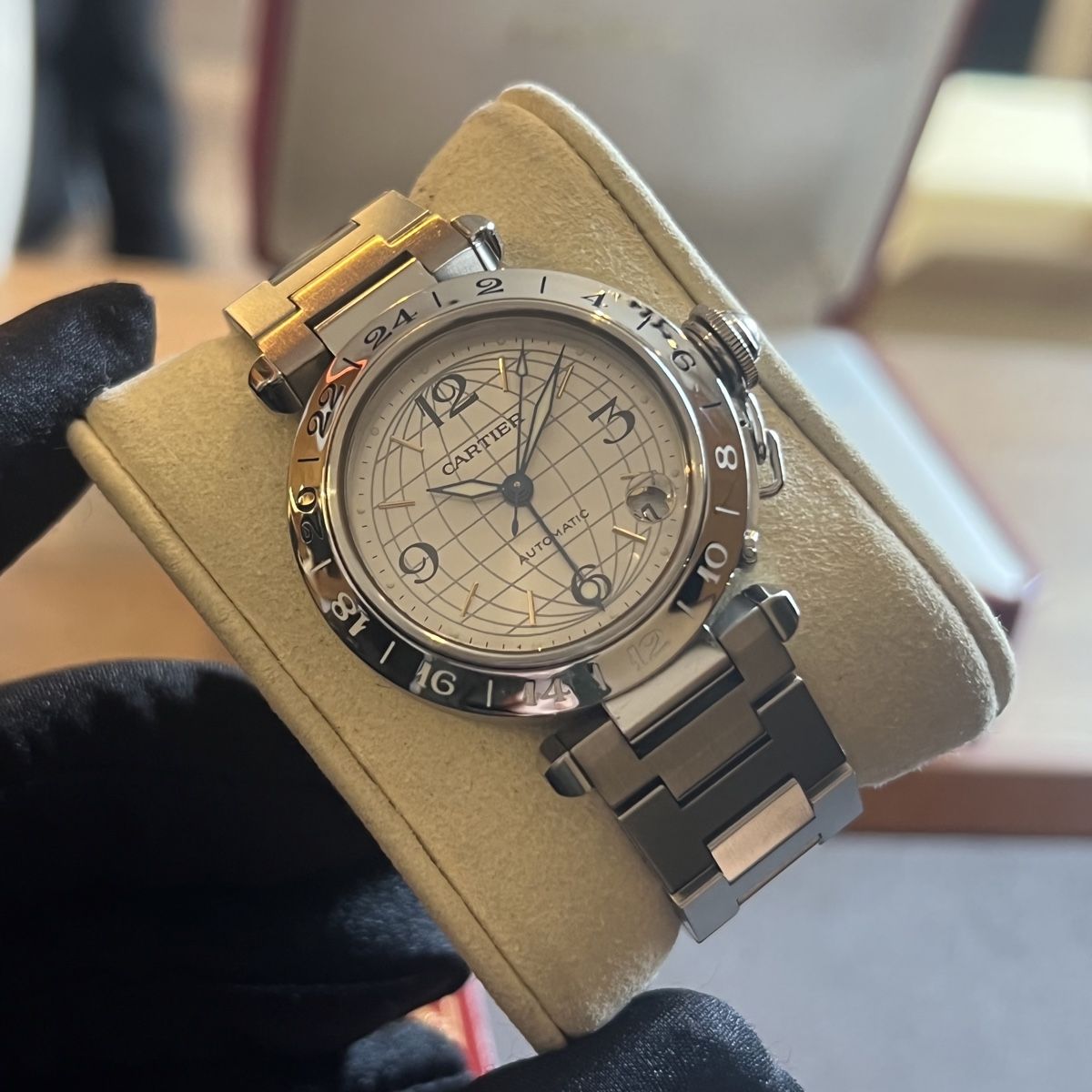 Cartier Pasha C GMT Full Set W31029M7