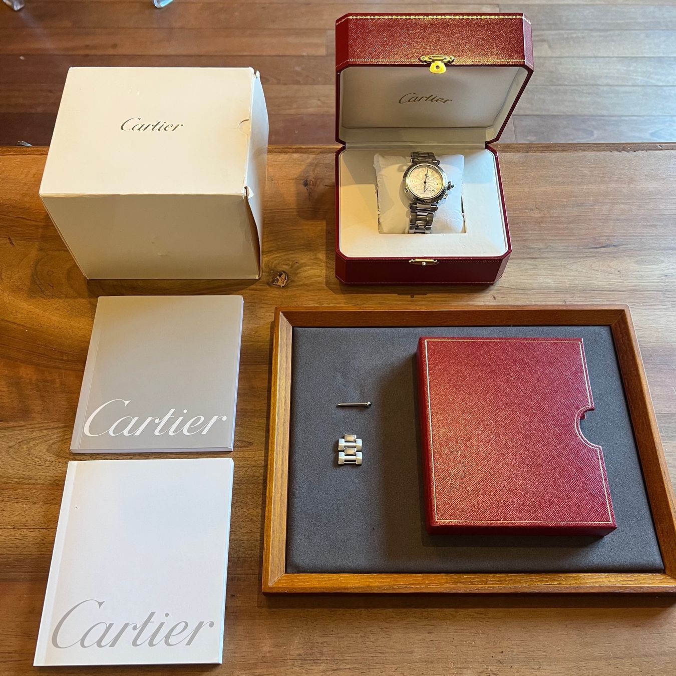 Cartier Pasha GMT Power Reserve Full Set W31037H3