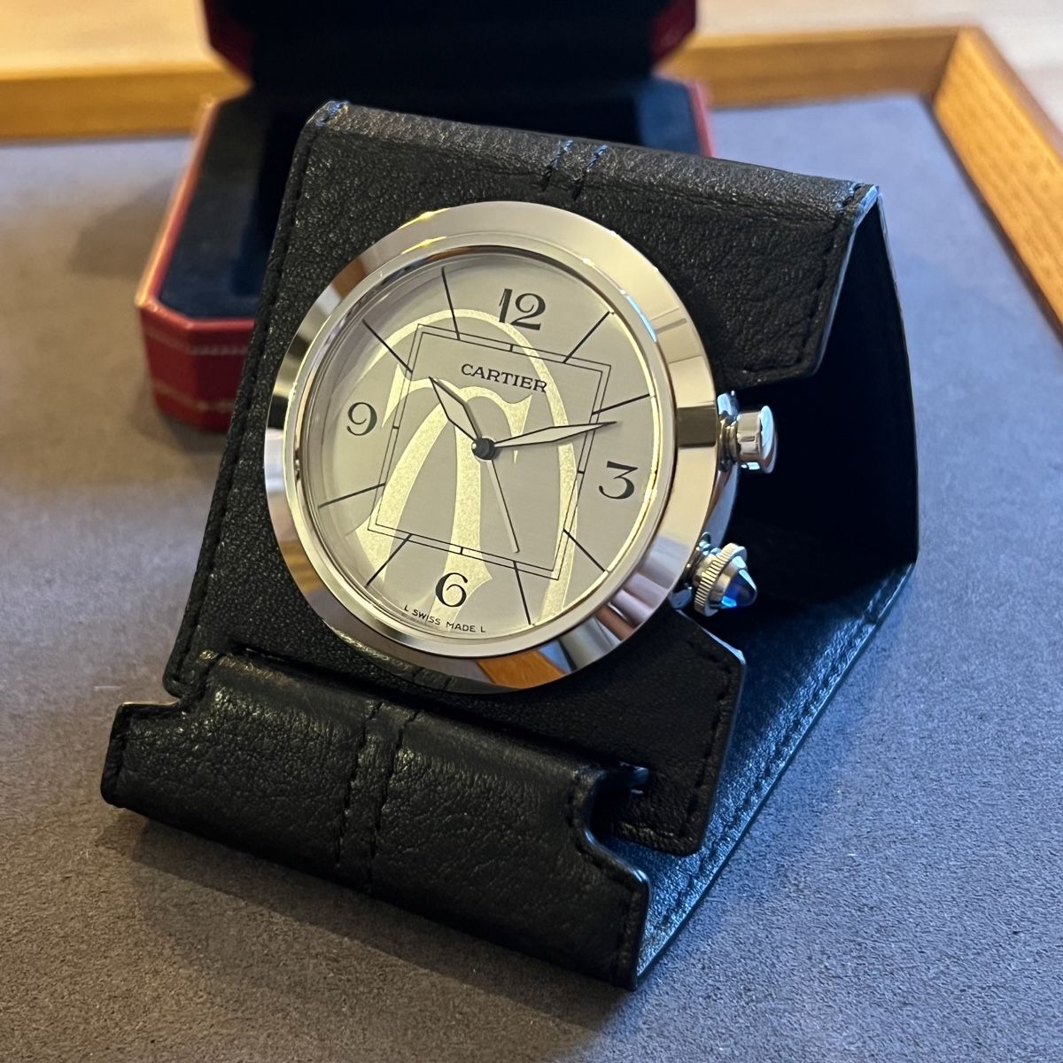 Cartier Travel Table Alarm Clock New Battery