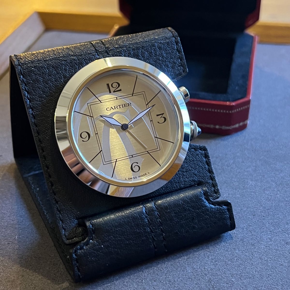 Cartier Travel Table Alarm Clock New Battery