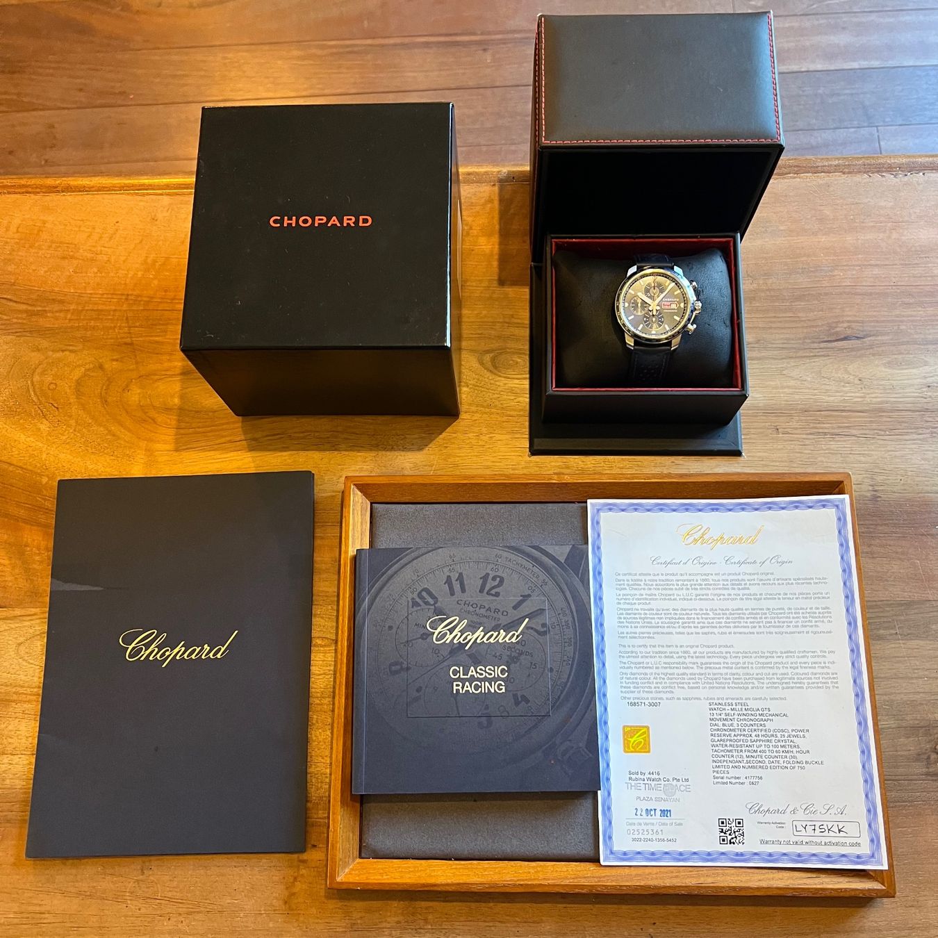 Chopard Mille Miglia GTS Azzurro Limited Edition Full set 168571-3007