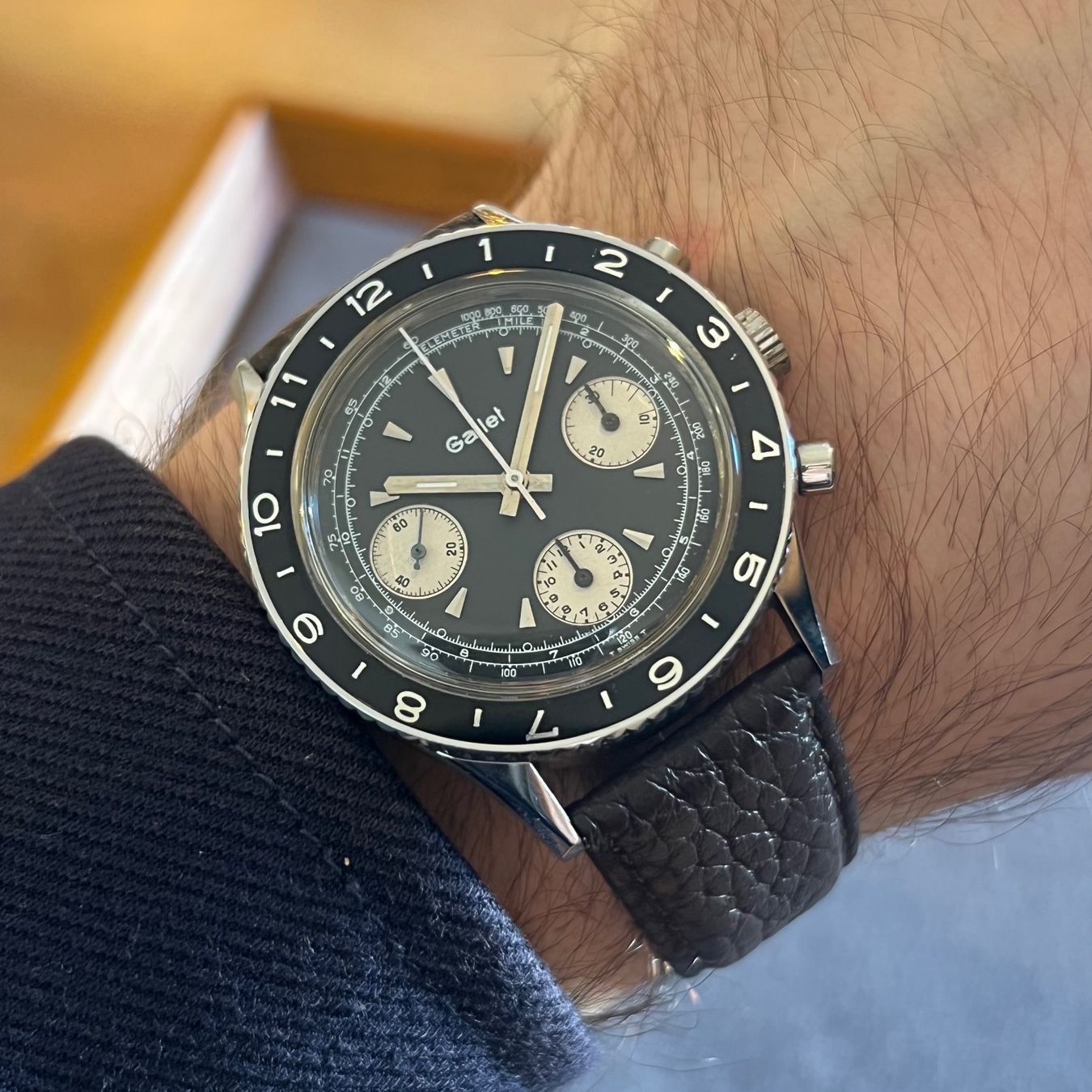 Gallet MultiChron Pilot Chronograph Valjoux 7736